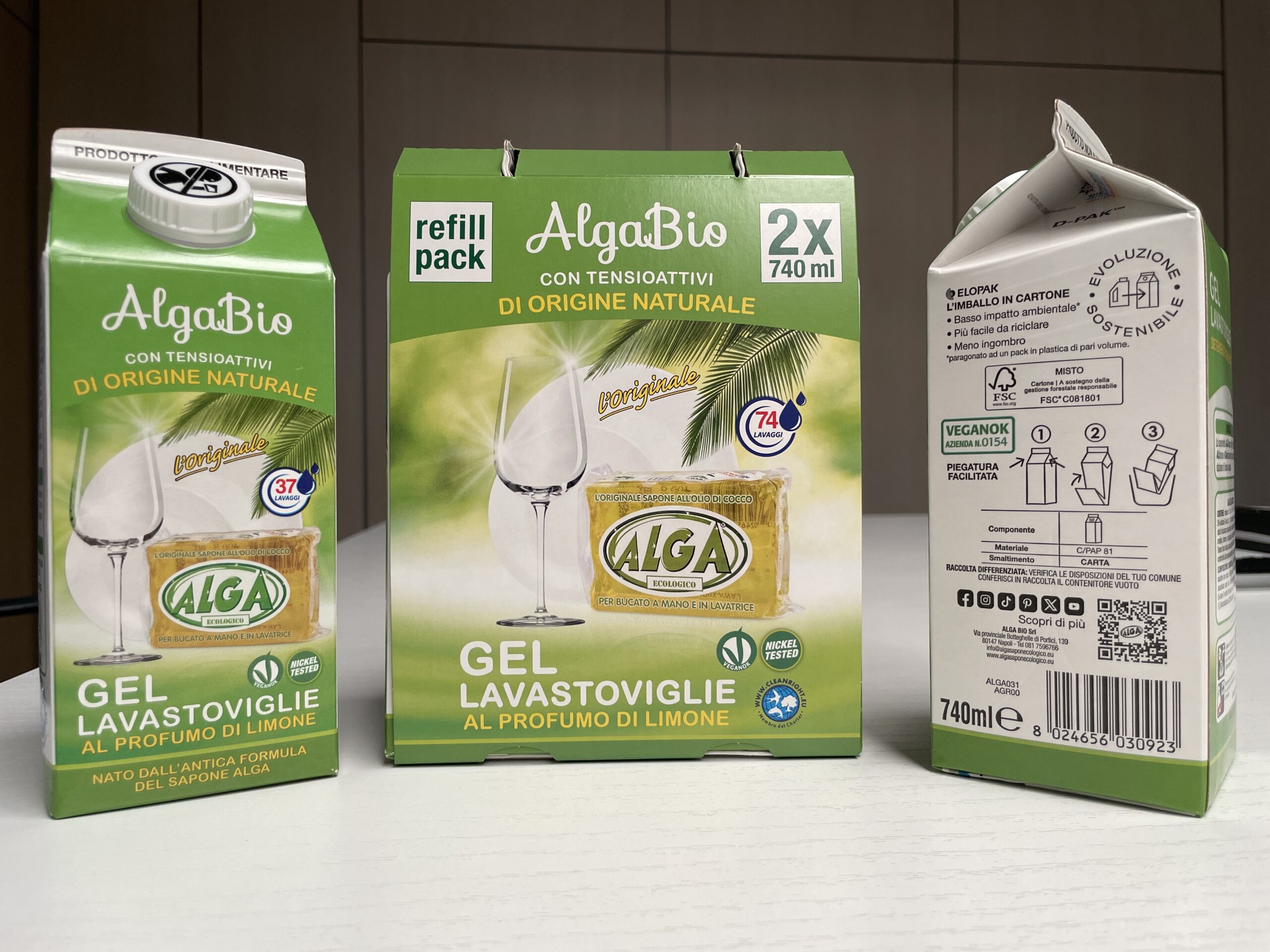PROPAK Austria: Alga Bio Gel Lavastoviglie – Flüssigkeitskarton Multipack